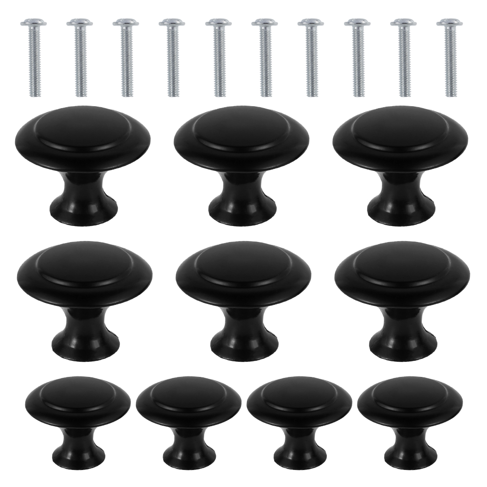 Black Cabinet Handles Mushroom Shape Cabinet Cupbo... – Grandado