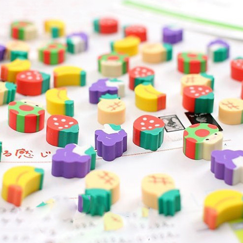 50Pcs Mini Leuke Kawai Fruit Gummen Cartoon Rubber... – Grandado
