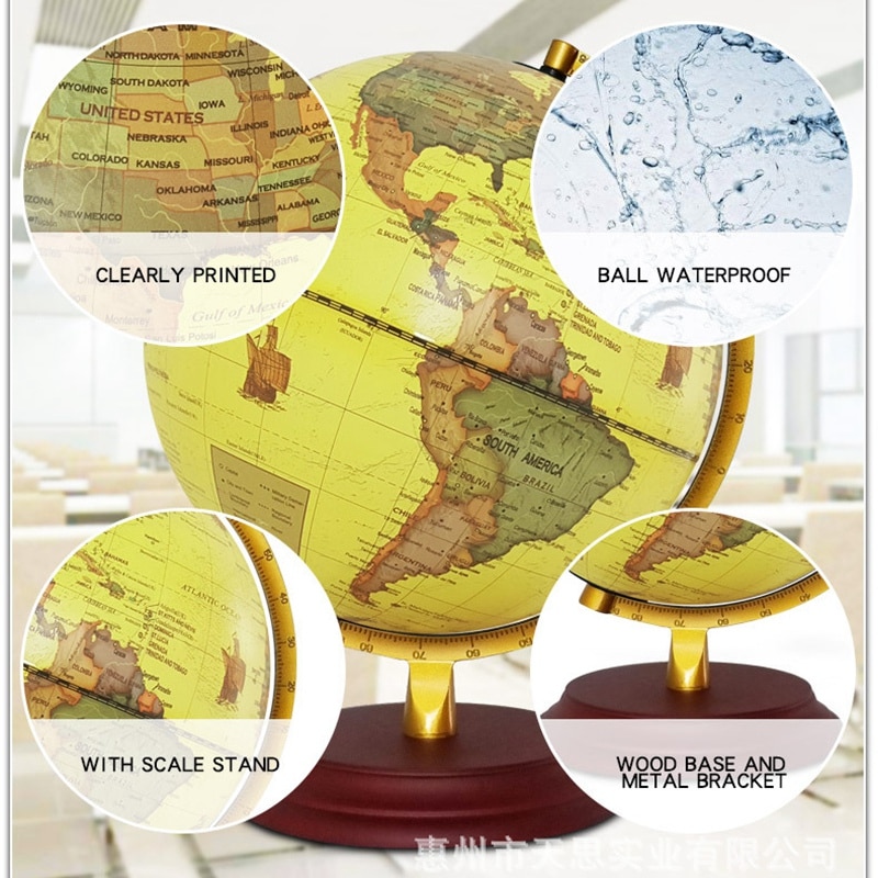 25Cm World Earth Globe Map Geography Globes for De... – Grandado
