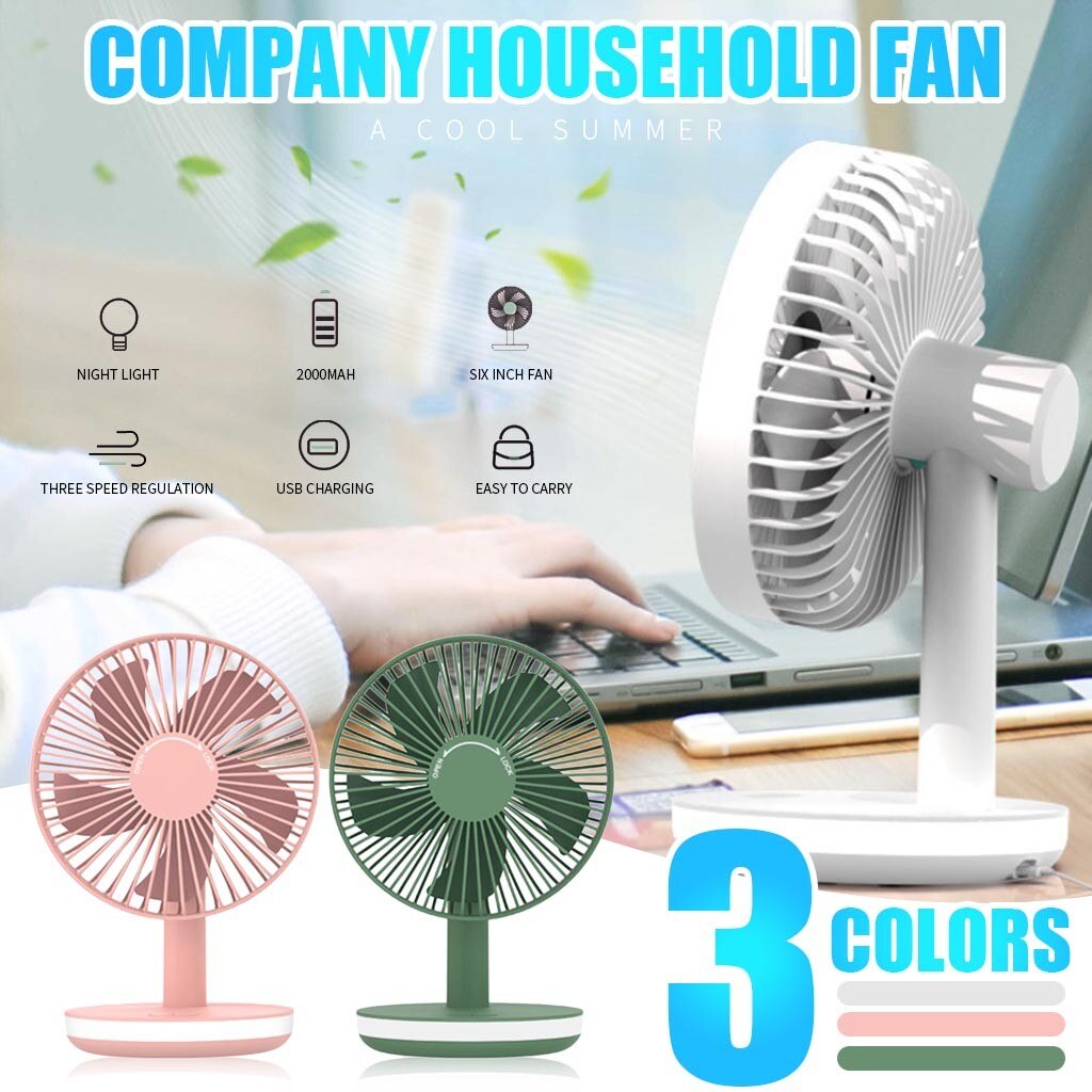 LED Mute Desktop Small Fan Multifunctional USB Low... – Vicedeal