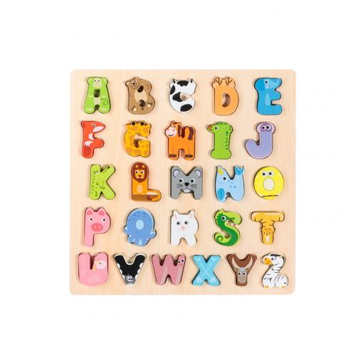 Kids Cartoon Animal 26 Alphabet Blocks Matching Bo... – Vicedeal