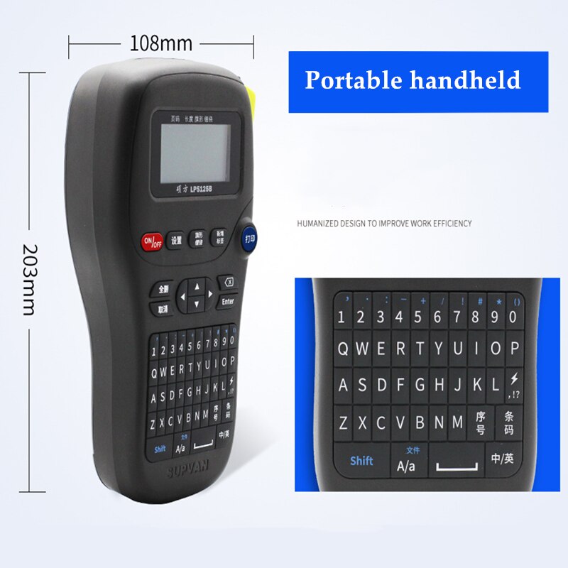 LP5125B Draagbare Draadloze Label Printer 9Mm Hand... – Vicedeal