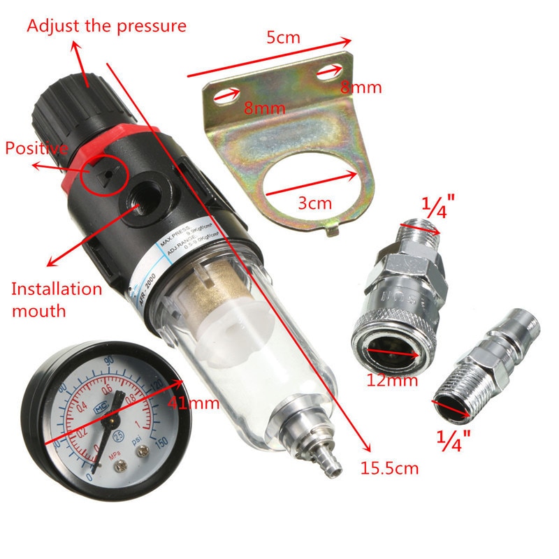 1/4" 30-120PSI Air Compressor Filter 40 Micron Wat... – Vicedeal