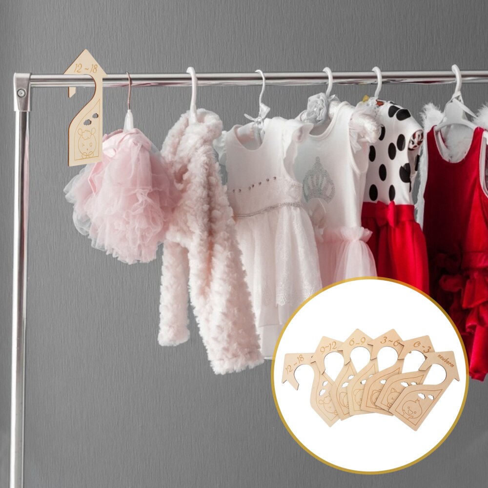 6Pcs Wooden Age Size Clothes Dividers Baby Clothin... – Vicedeal