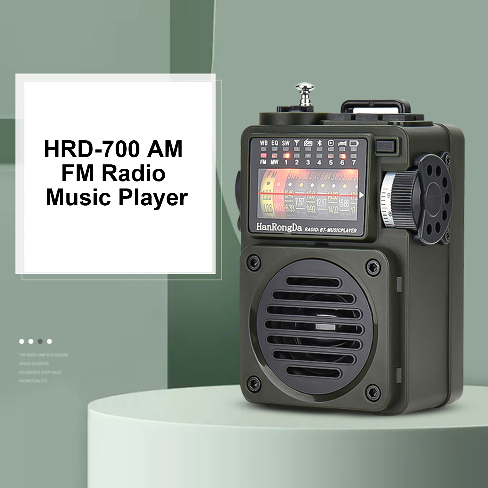 HRD-700 AM FM Radio Music Player Portable Receive ... – Grandado