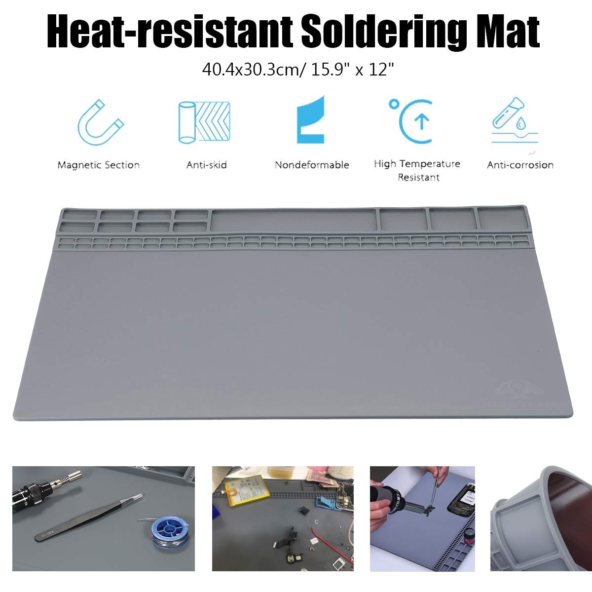 Hittebestendig Soldeerstation Solderen Pad Silicon... – Grandado