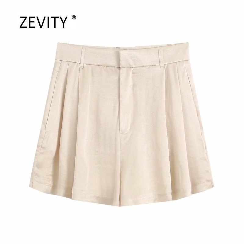 Vrouwen Solid Casual Slim Soft Satin Shorts Dames ... – Grandado