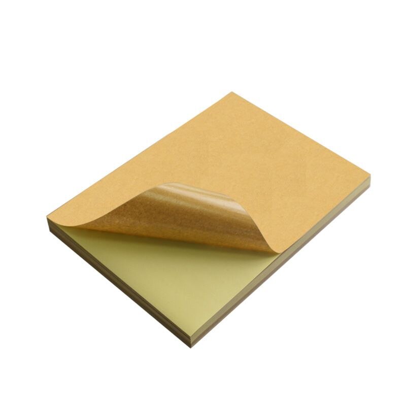 50pcs A4 Brown Kraft Paper Stickers Self Adhesive ... – Vicedeal