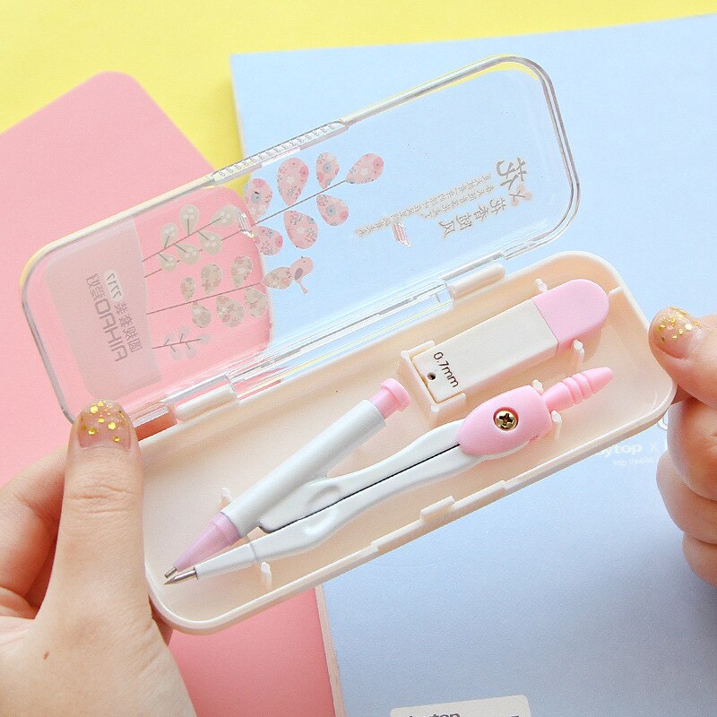 Cute Kawaii Compasses Drawing Tools Set With Mecha... – Grandado
