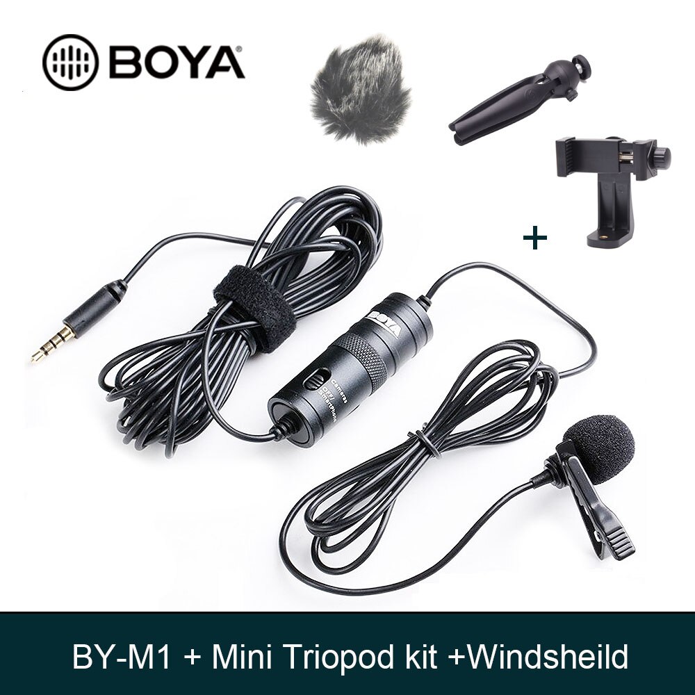 BOYA BY-M1 Lavalier Condenser Microphone for Canon... – Grandado