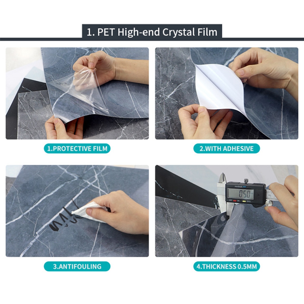 Nordic Marmer Patroon Tegel Sticker Waterdichte Pv... – Grandado