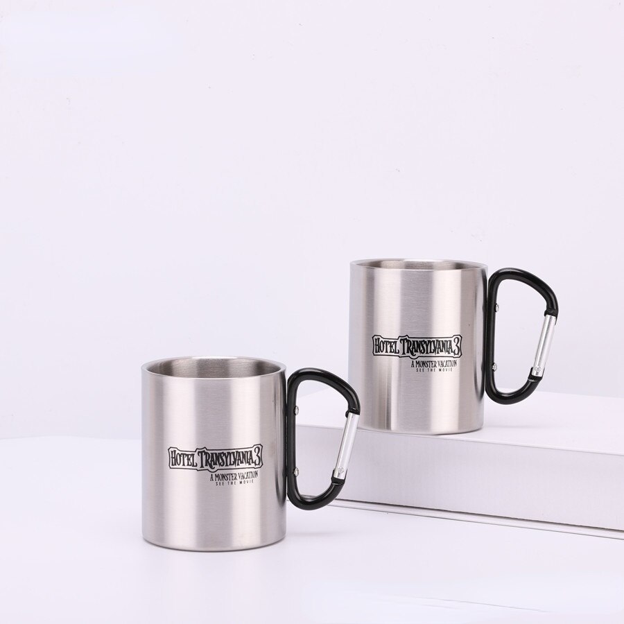 1PC 300ml Camping Edelstahl Tasse mit Karabiner Ha... – Grandado