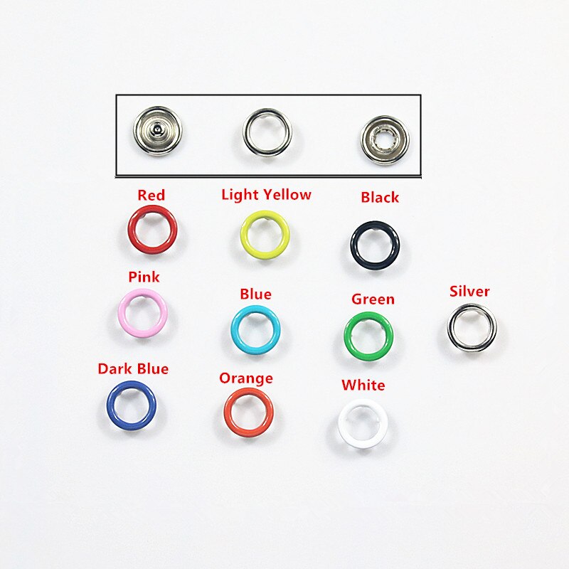 100sets 9.5mm Metal Prong Ring Snap Knoppen Drukkn... – Grandado