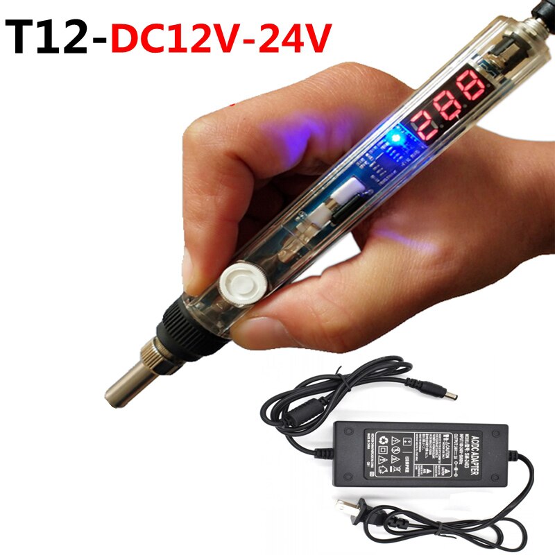 DC 12-24V 72W T12 mini electric soldering iron adj... – Grandado