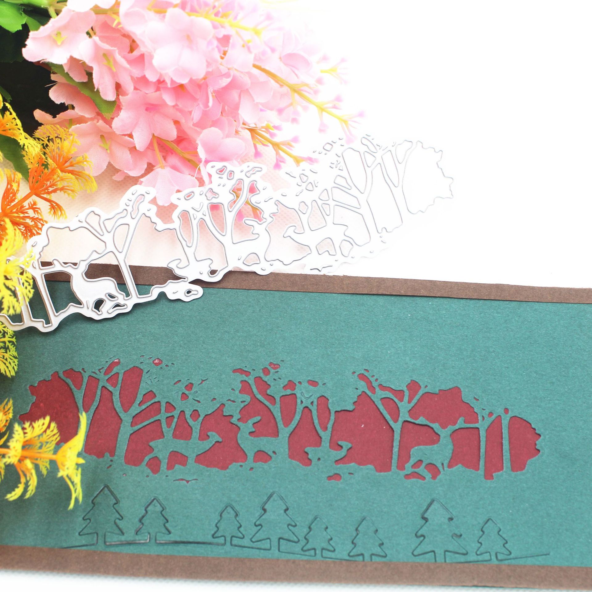 Reunion Tree Deer Metal Cutting Dies Frame Stencil... – Grandado