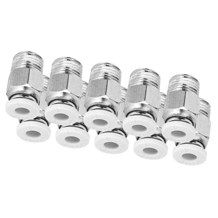 10Pcs Straight Pneumatic Fittings Silver M10 Threa... – Grandado