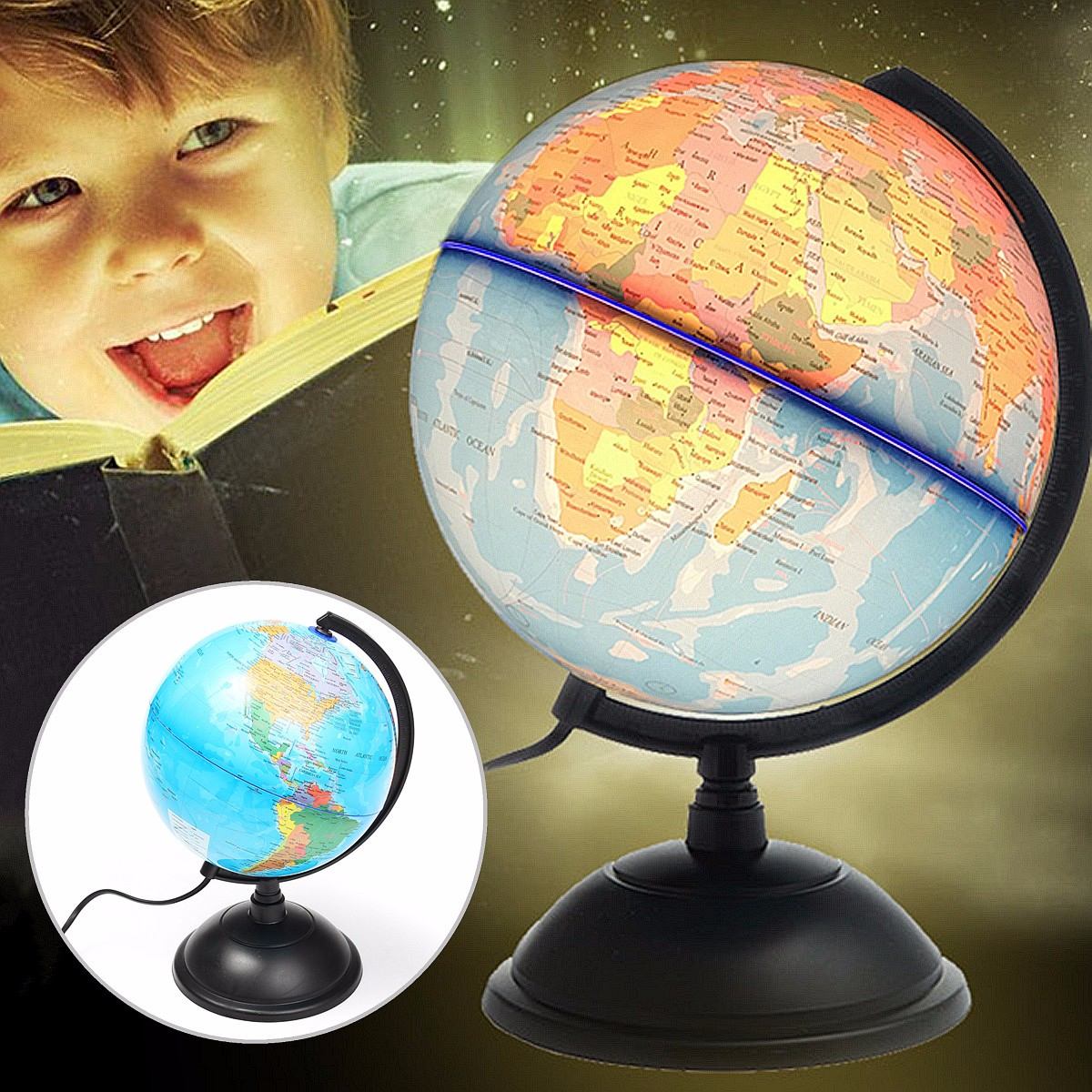 20cm LED light World Earth Globe Map Geography Edu... – Vicedeal