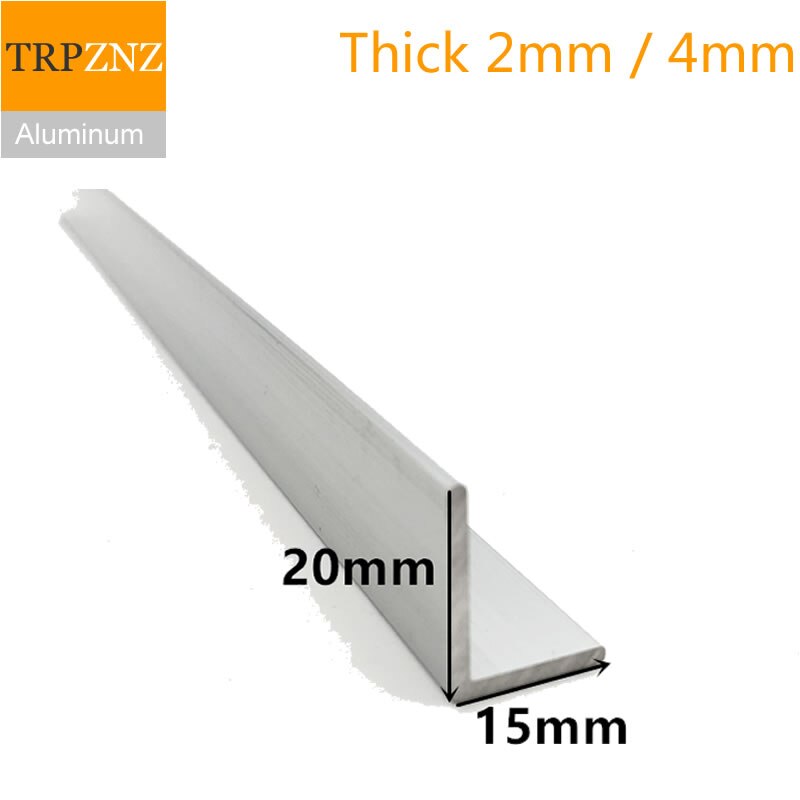 15x20mm, thick 2mm/4mm,6063 Right Angle aluminum,L... – Grandado
