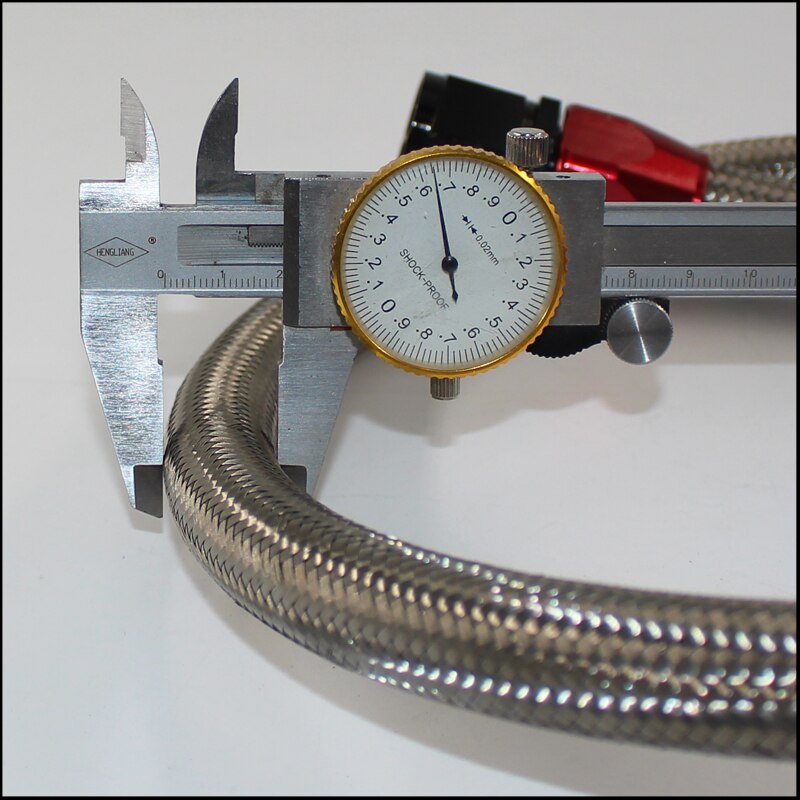 1 m AN10 stainless steel braided fuel line +180 ° ... – Vicedeal