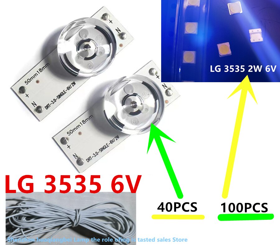 3V 6V 3030 Lcd Tv Led Lamp Bar Concave Lens Bolle ... – Grandado