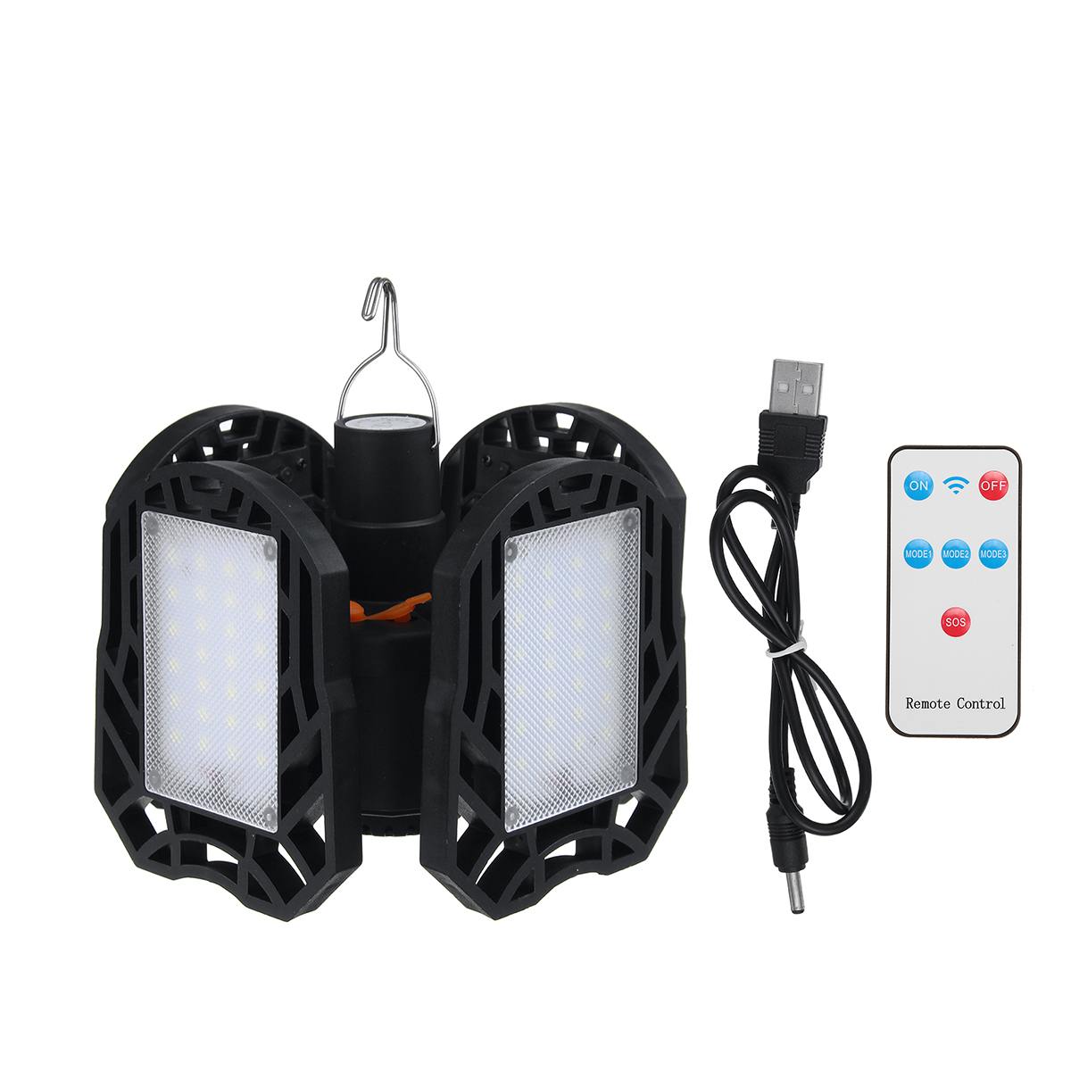 LED Garage Ceiling Light Solar/USB 120W Remote Con... – Grandado