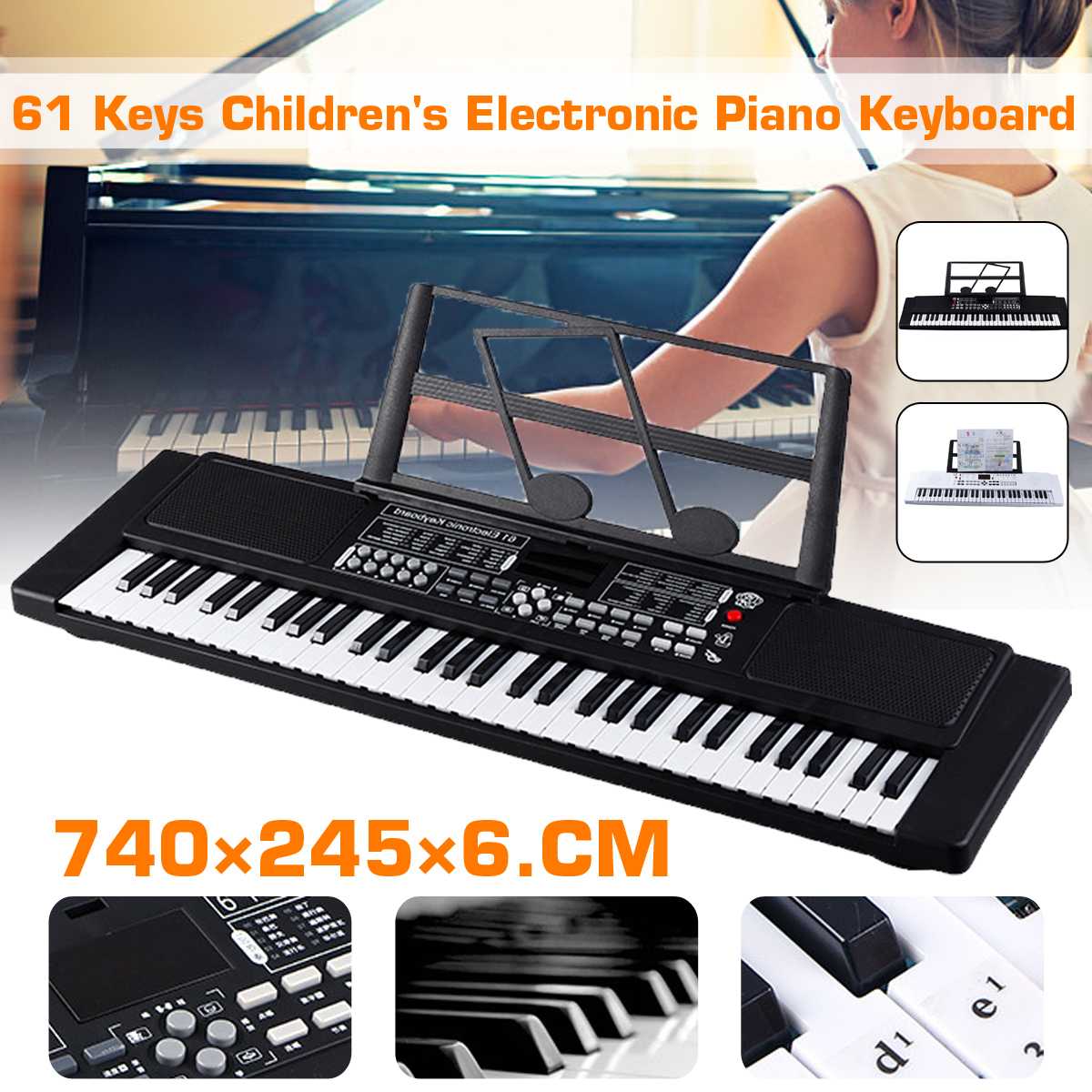 61 Key Music Electronic Keyboard Electric Digital ... – Vicedeal