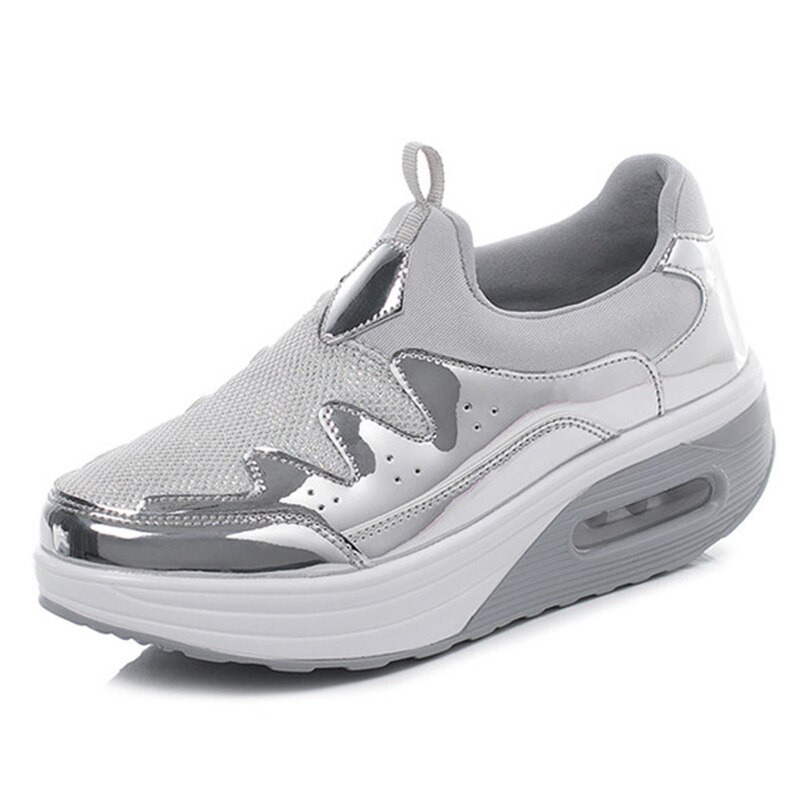 MVVJKE Wedge Tennis Slimming Toning Shoes Thick Bo... – Grandado