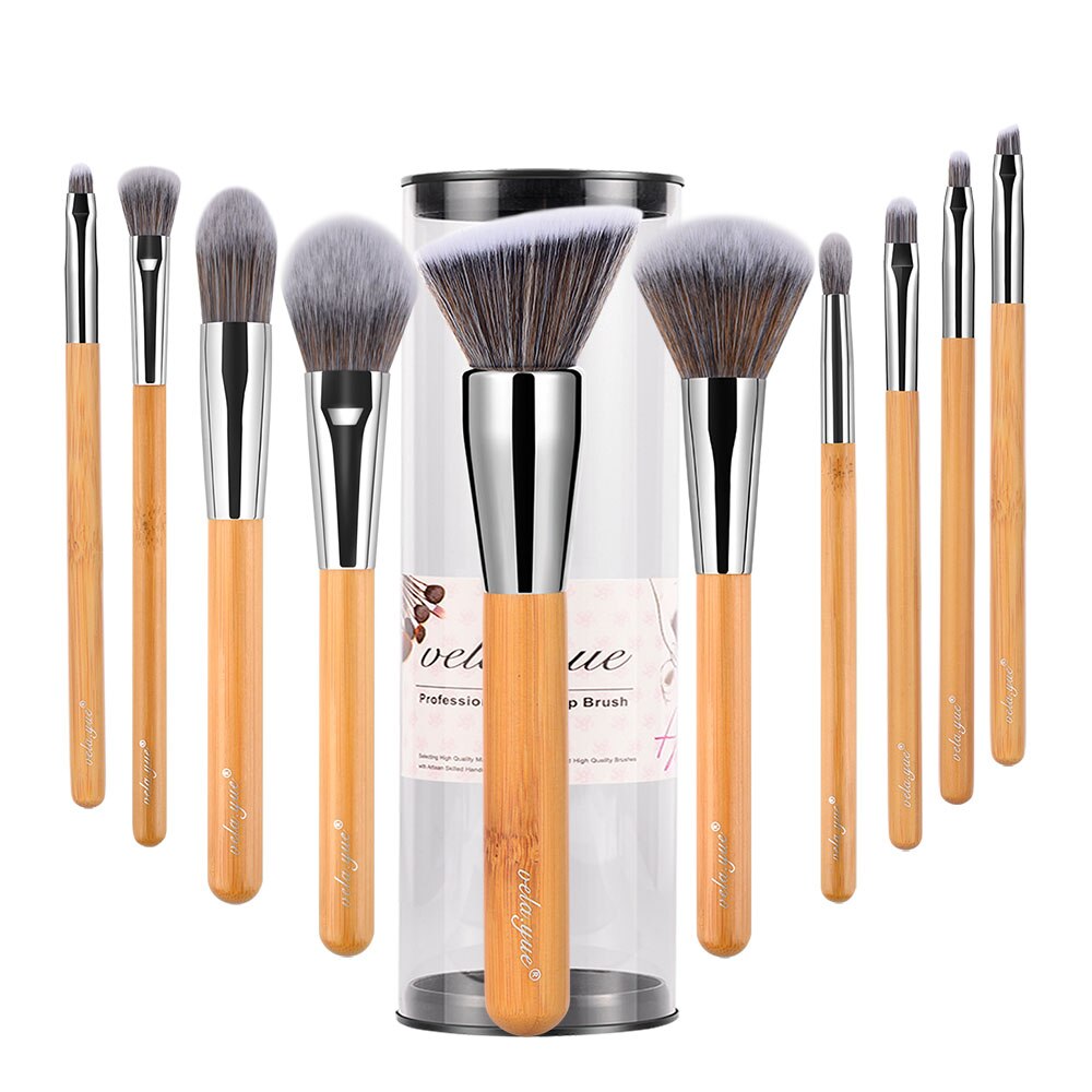 Makeup Brushes Set Soft Vegan Synthetic Travel Pow... – Grandado