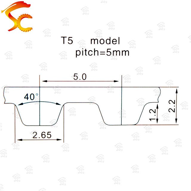 10meters T5 20MM PU open belt T5 timing belt width... – Vicedeal