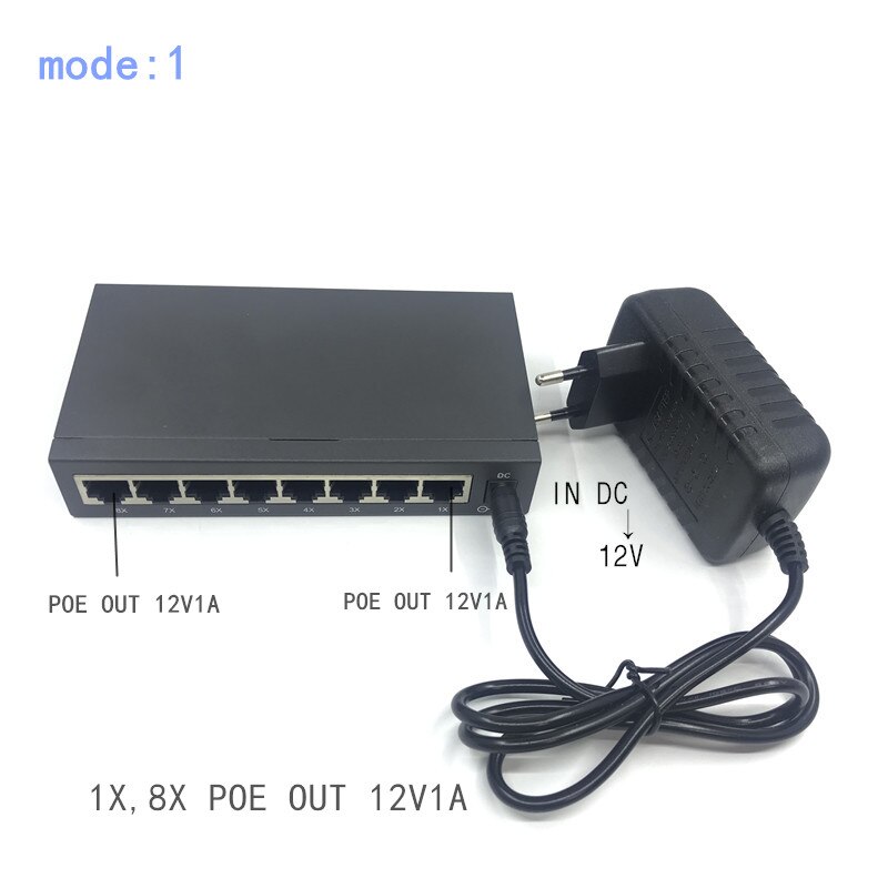 12V24v8 port reverse poe switch power supply wirel... – Grandado