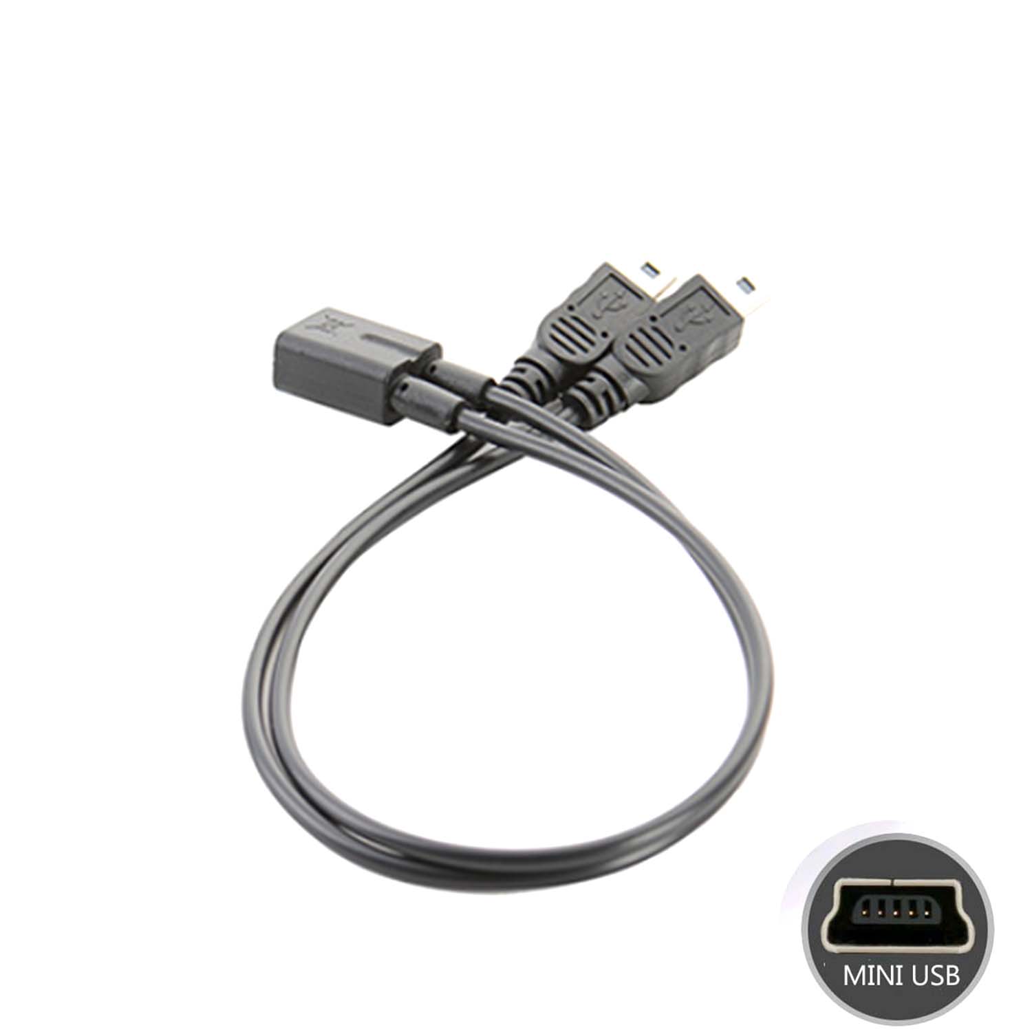 Mini USB Female To Dual 2x Male Splitter Y Extensi... – Grandado