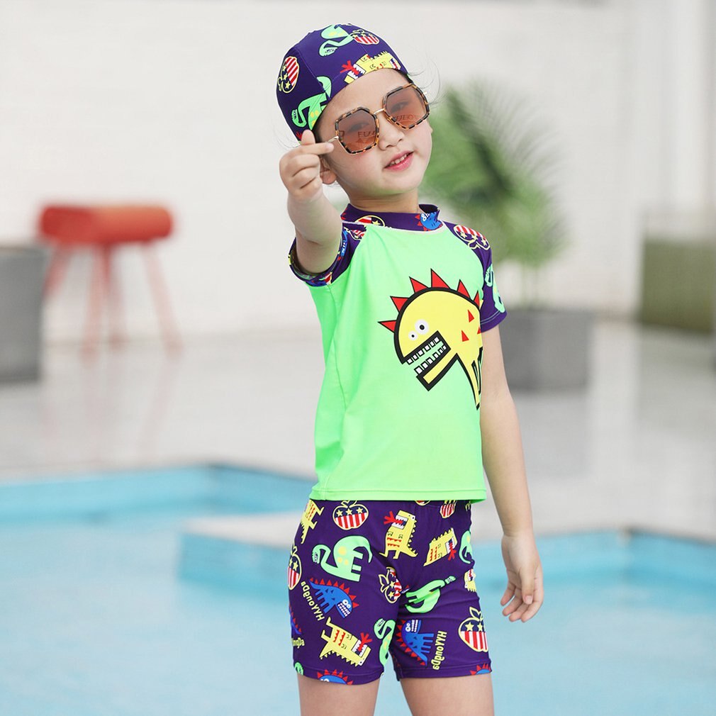 Kids Boy Swimwear Baby Split Dinosaurs Quick Dryin... – Grandado