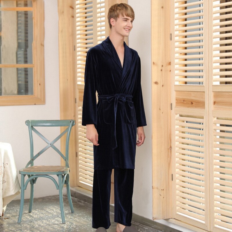 Elegante Zachte Fluwelen Pyjama Herfst En Winter G... – Grandado
