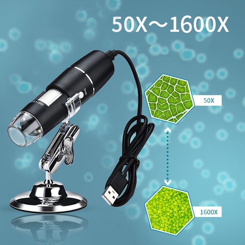 50-1600x USB Digital Microscope 8 LED Magnifier wi... – Grandado