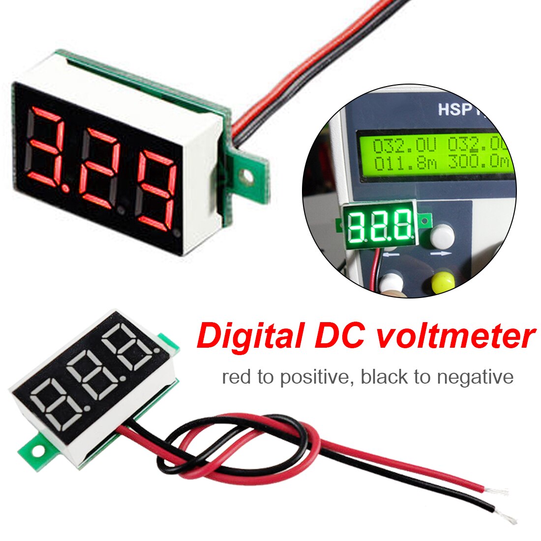 Mini voltímetro Digital de 0,36 pulgadas DC2.5V-30... – Grandado