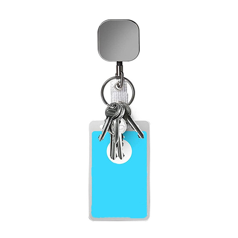 Retractable Pull Key Ring Id Badge Square Metal Nu... – Grandado