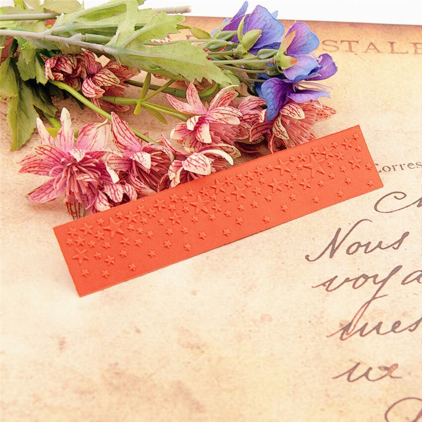15x3cm stars rain Embossing folders Plastic bump S... – Grandado