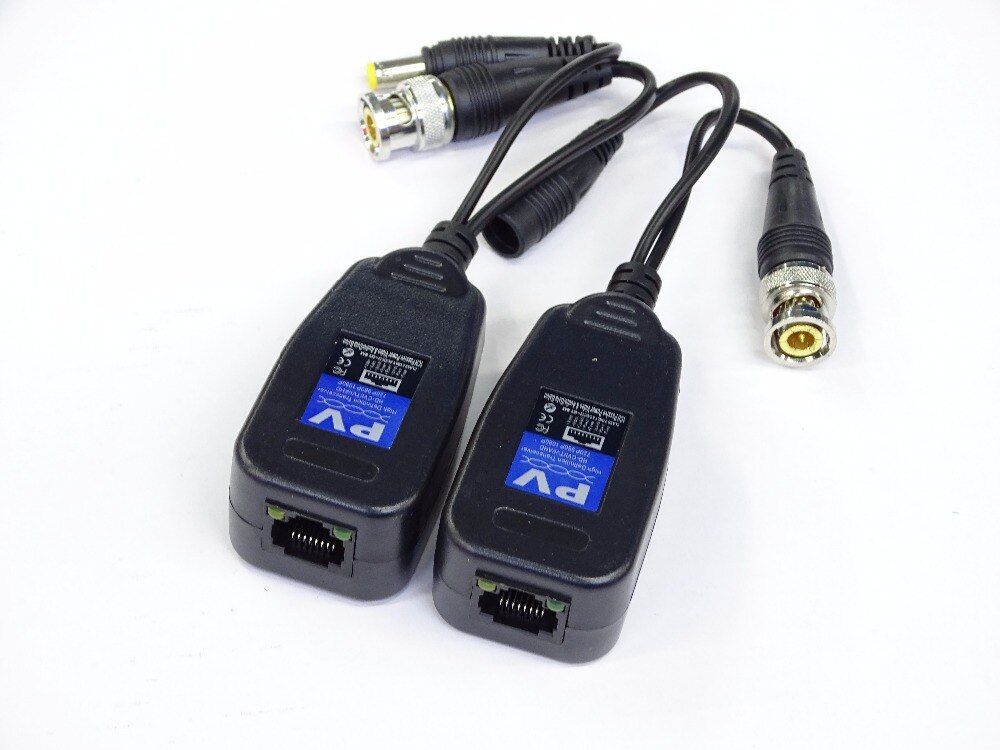 5 pair RJ45 CCTV Balun Video Balun Transceiver Pow... – Grandado