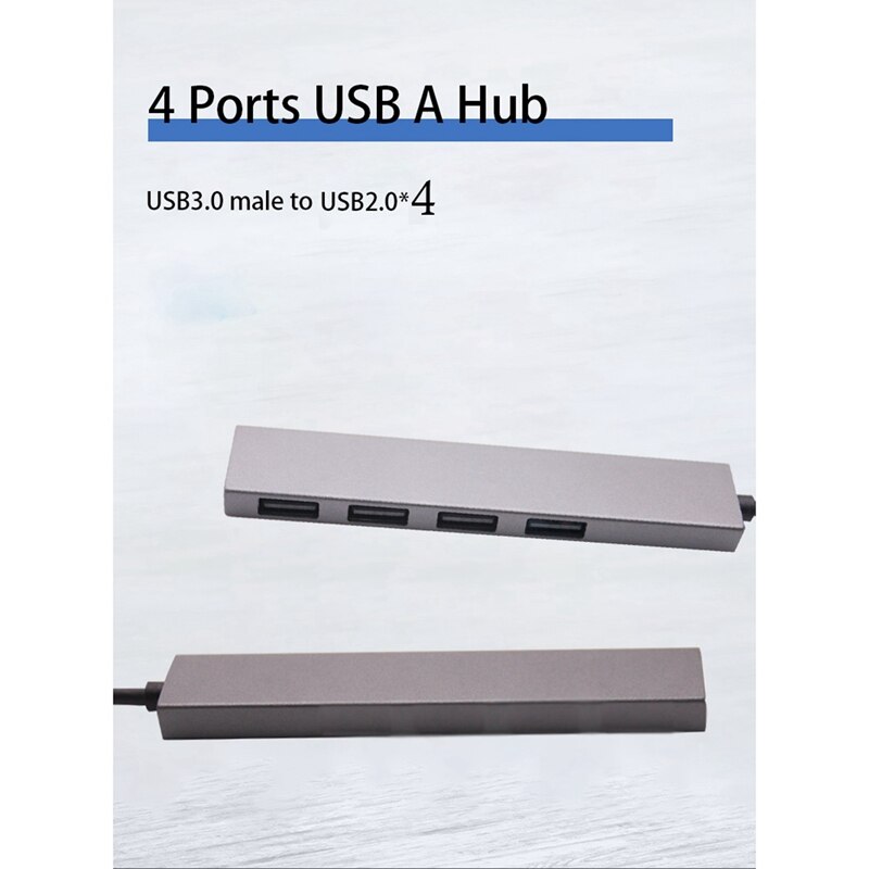 USB Hub 4-in-1 Portable Aluminum Alloy USB Type a ... – Grandado