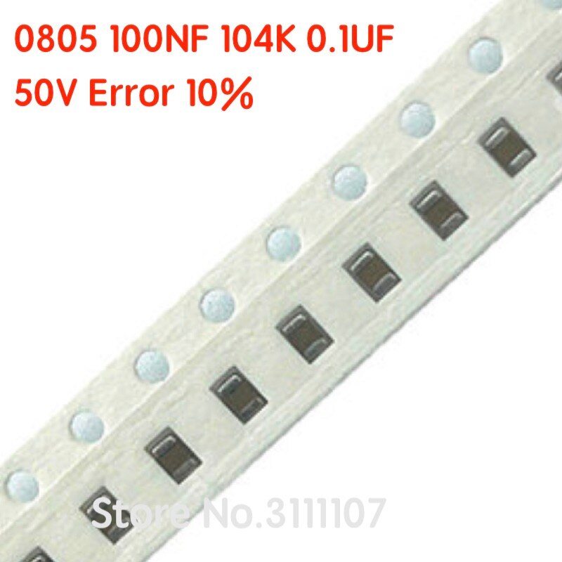 100PCS/LOT 0805 104 100NF 0.1UF Error 10% 50V SMD ... – Grandado