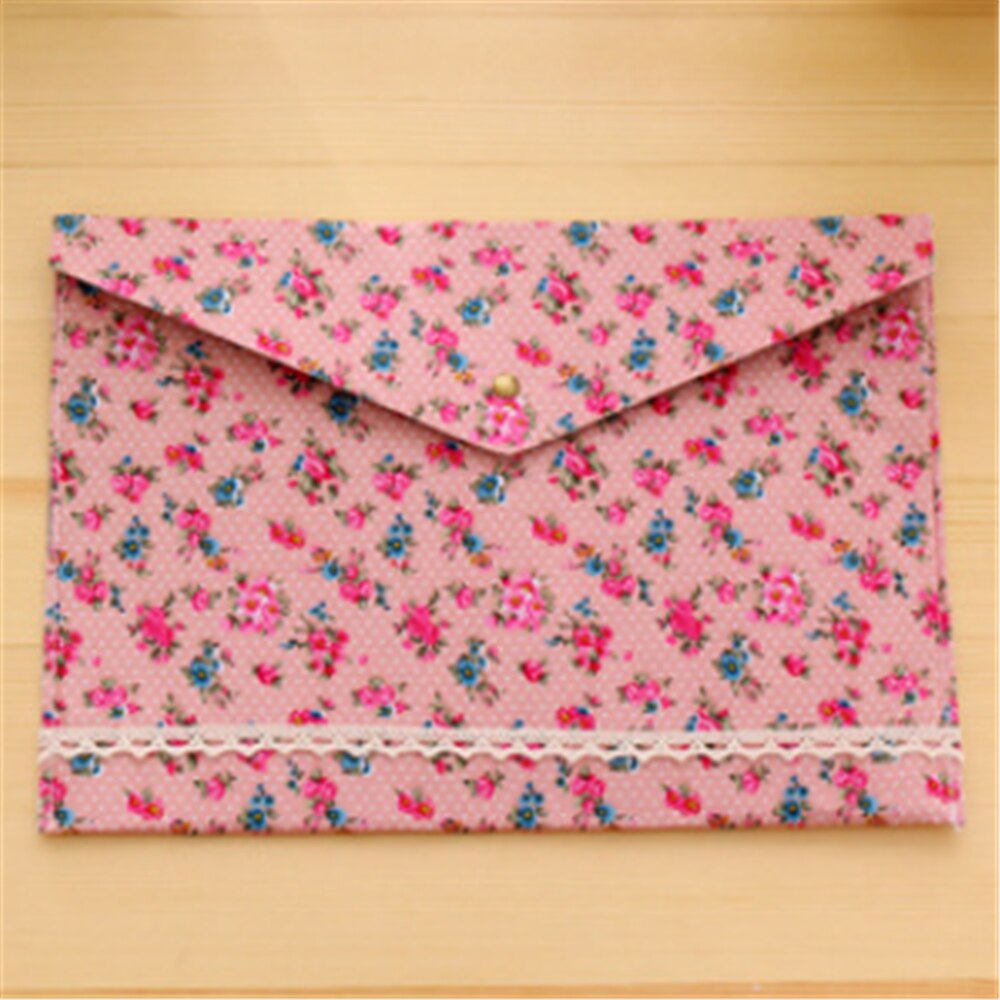 1pc Vintage Flowers File Folder Cotton Fabric Butt... – Grandado