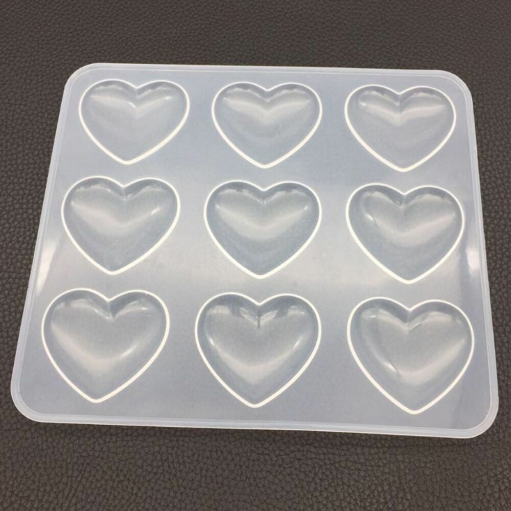 Silicone Mold 9pcs Heart DIY Epoxy Resin Crafts Je... – Grandado