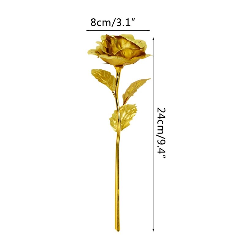 1pc 24K gold foil Rose Flower Everlasting Flower V... – Grandado