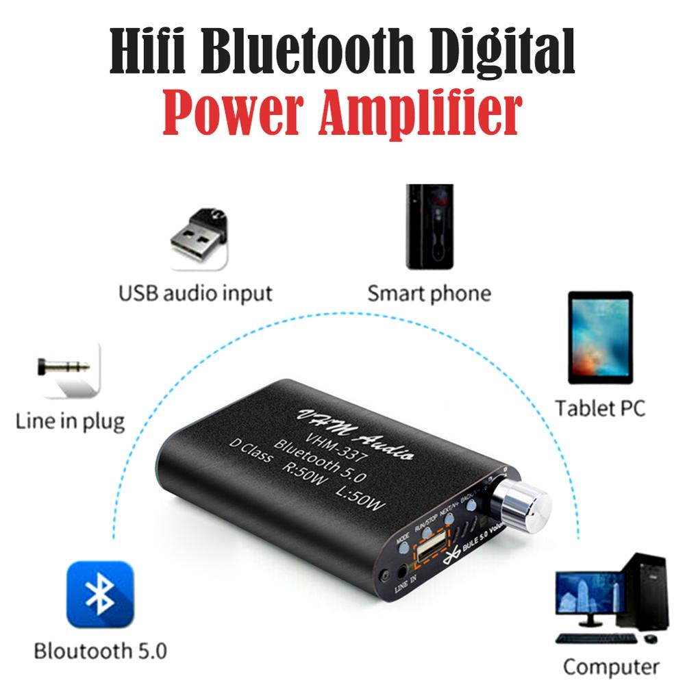 Bluetooth 5.0 Hi-Fi 2.0 Channel Digital Amplifier ... – Grandado