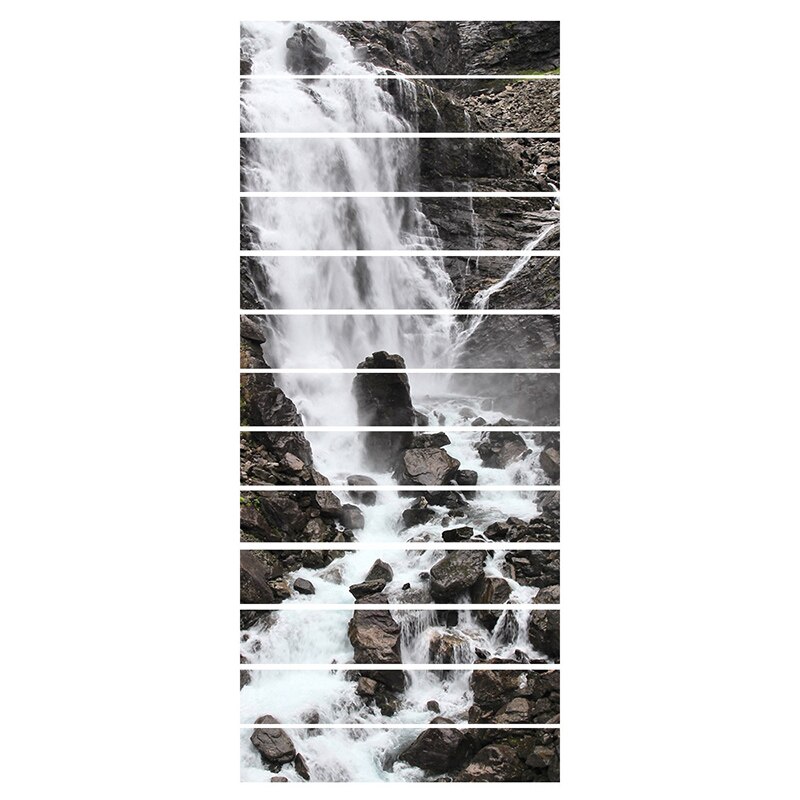 PVC wallpaper alpine waterfall simple 13 pieces of... – Grandado