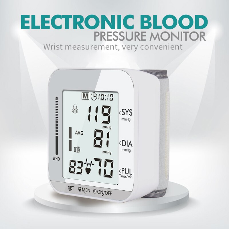 Automatic Digital Wrist Blood Pressure Monitor Mea... – Grandado