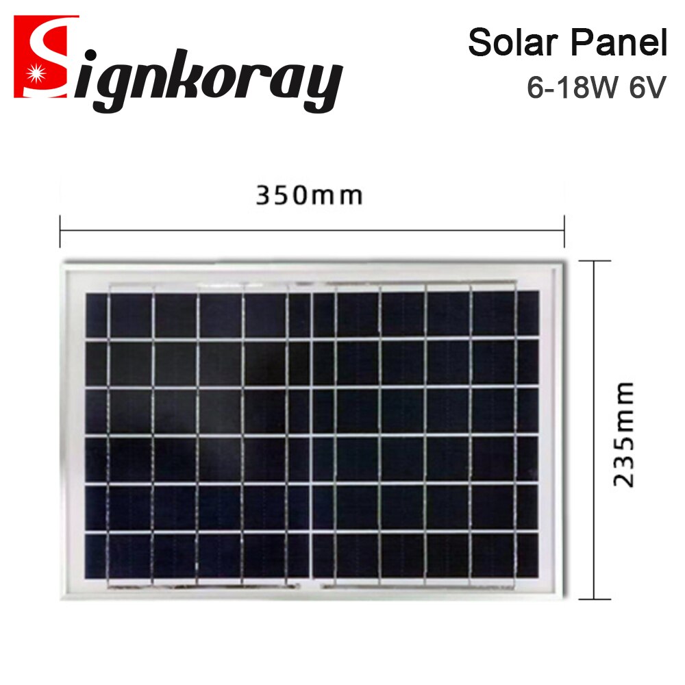 SignkoRay 6W-18W 6V Solar Panel Charge Photovoltai... – Grandado