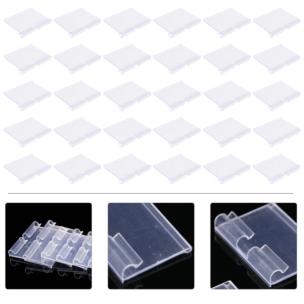 50Pcs Wire Shelf Label Holder Plastic Price Cards ... – Grandado