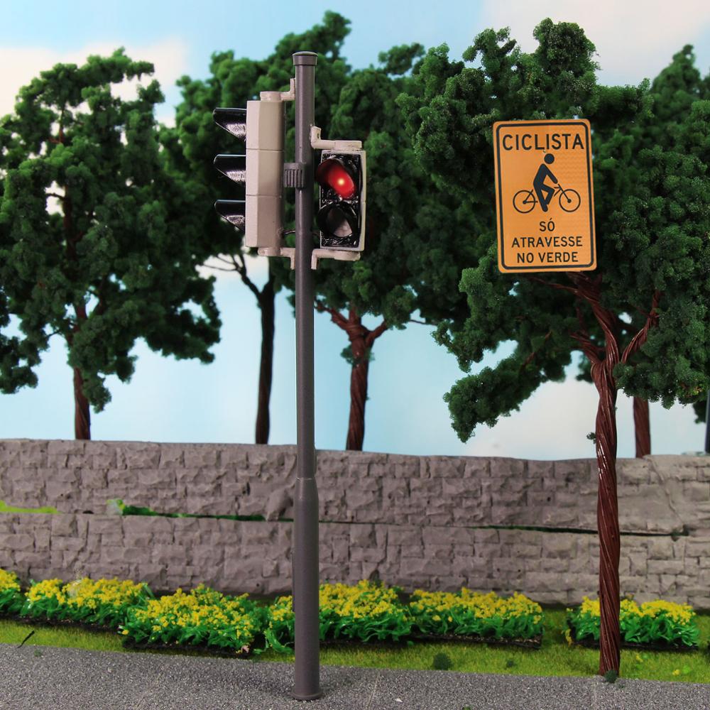 2pcs G Scale 1:25 Crossing Traffic Signals 5-LEDs ... – Grandado