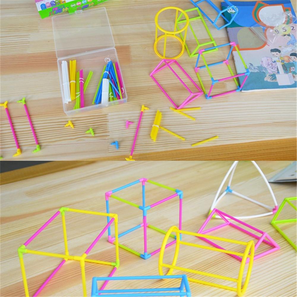 3D Geometric Shape Building Assemble Kit Kids Math... – Vicedeal